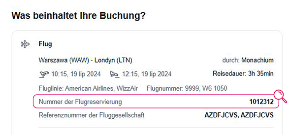 Wie finde ich die Buchungsnummer, PNR und andere Identifikationsdaten ...